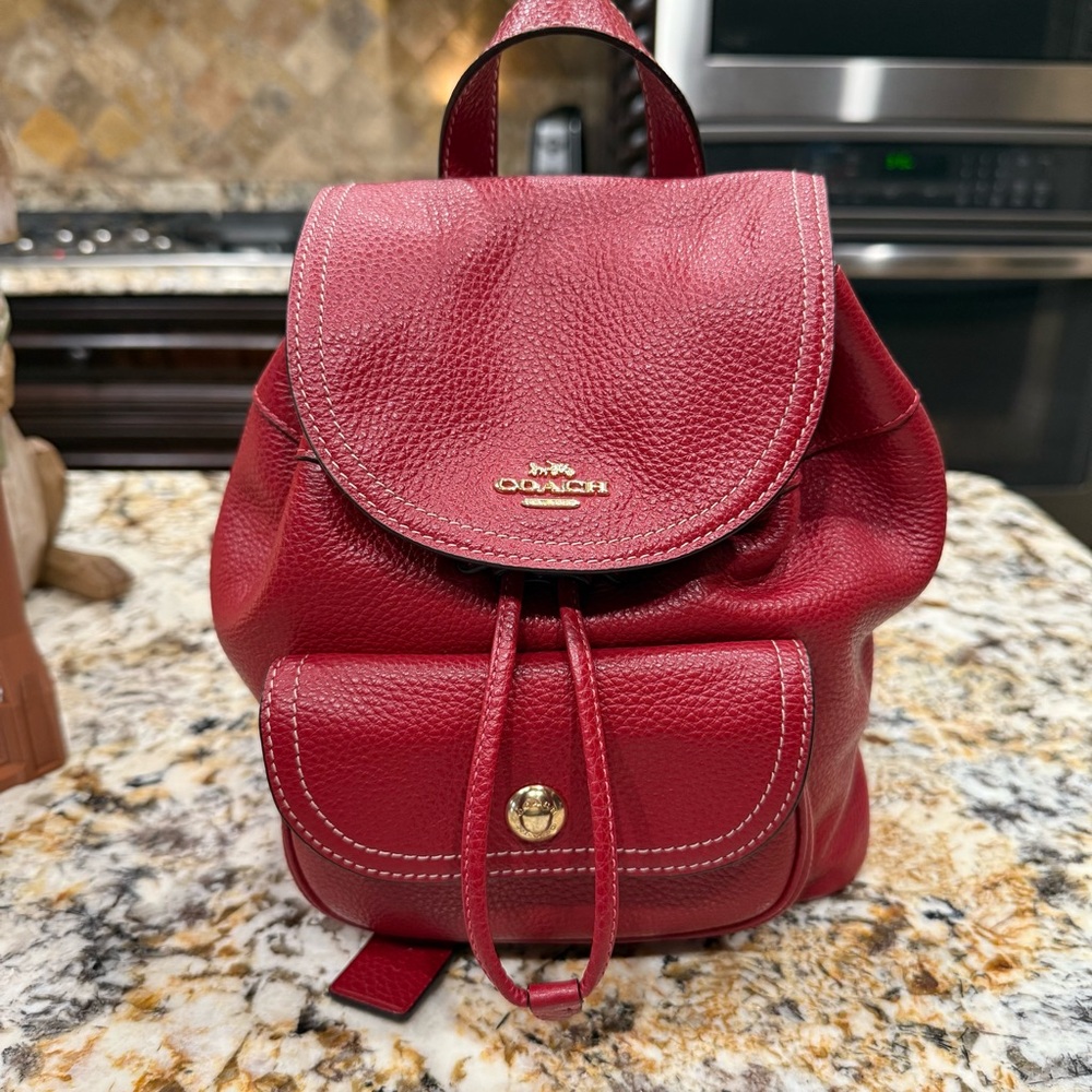 Coach Red Leather Backpack - Gem